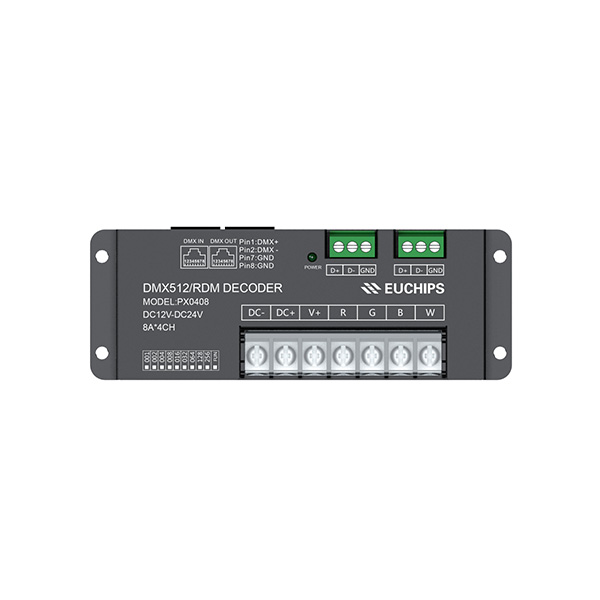 12-24VDC 8A*4ch DMX512/RDM RGBW Decoder - Euchips
