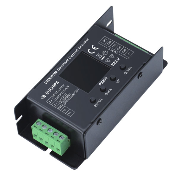150~900mA*5ch DMX512/RDM CC Decoder PX805 - Euchips